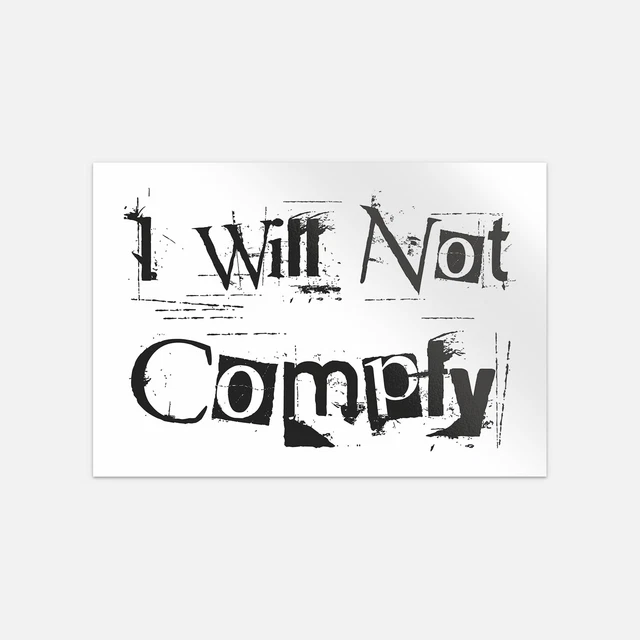 DOPASTICKER I Will Not Comply Sticker Decal Phone Decal Water Bottle ...