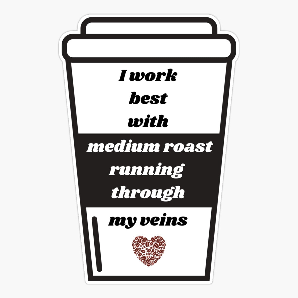 DOPASTICKER I Work Best With Medium Roast Sticker, Phone Sticker Car ...