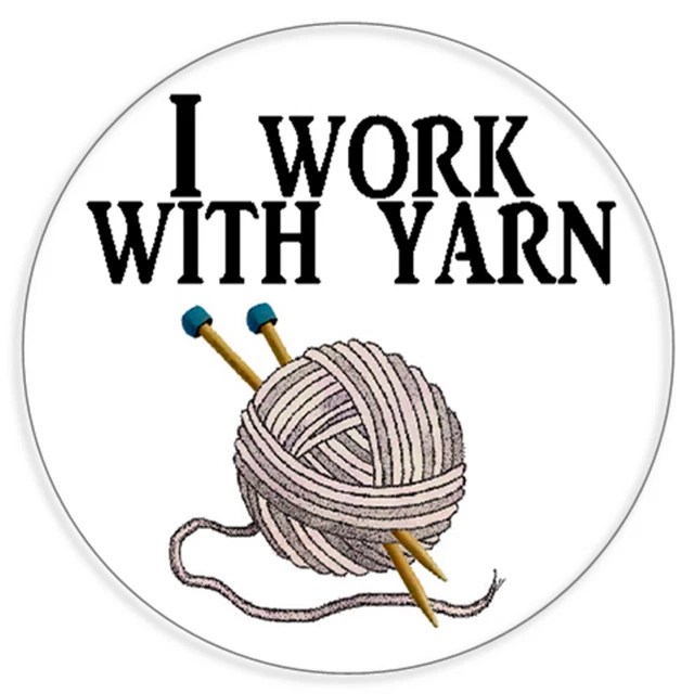 DOPASTICKER I Work With Yarn Sticker, Knitting Needles Crochet Phone ...