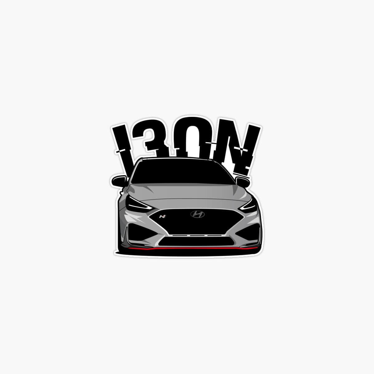 DOPASTICKER I30N Shadow Grey Sticker, Phone Sticker Car Stickers ...