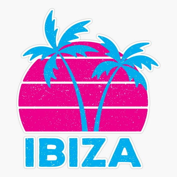 DOPASTICKER Ibiza Retro Sticker, Phone Sticker Water Bottle Sticker Car ...