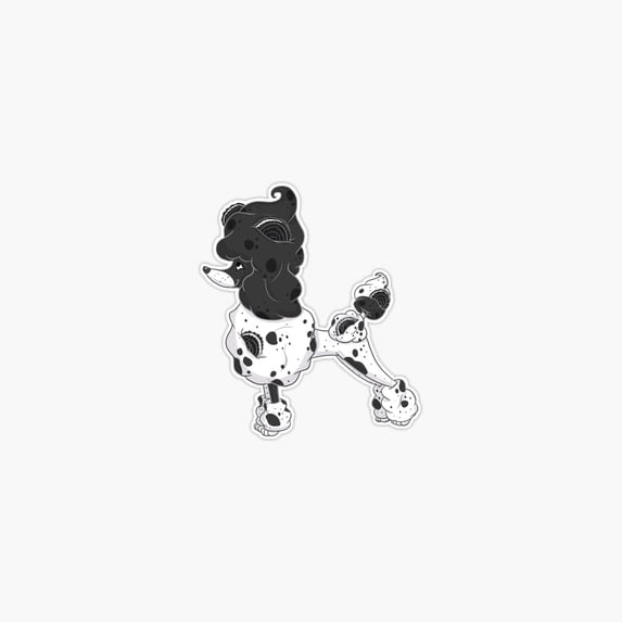 DOPASTICKER Ice Cream Poodle Cookies And Cream Sticker, Phone Sticker ...