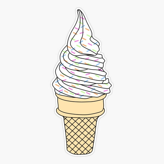 DOPASTICKER Ice Cream Sticker, Phone Sticker Car Stickers, Birthday ...