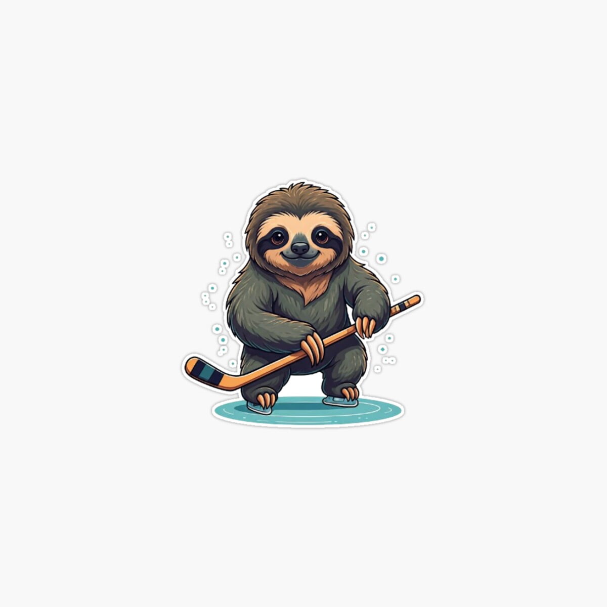 DOPASTICKER Ice Hockey Player Baby Sloth Sticker, Phone Sticker Car ...