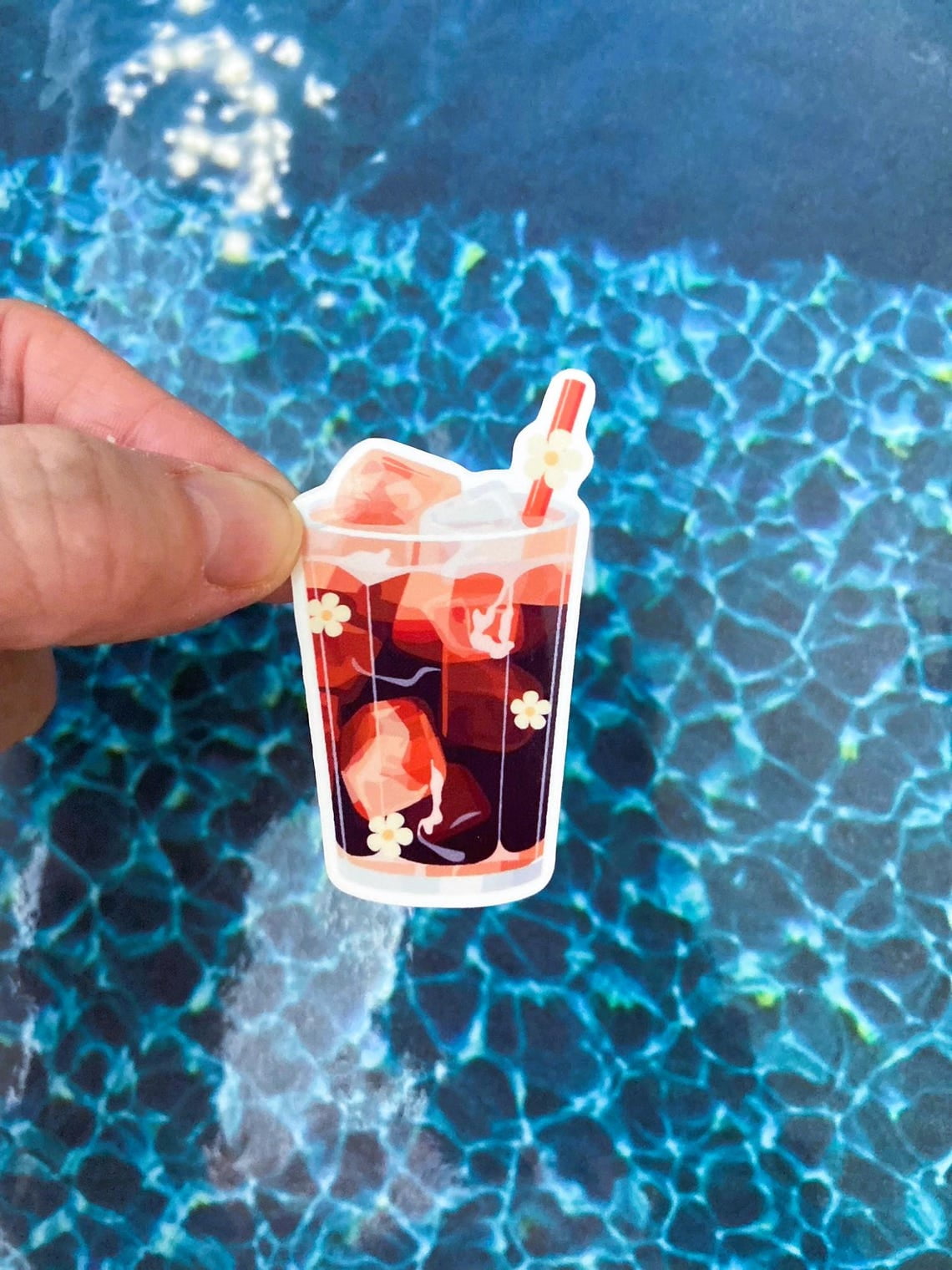 DOPASTICKER Iced Coffee Sticker, Emotional Support Iced Coffee Sticker ...