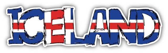 DOPASTICKER Iceland Flag Car Sticker Phone Decal Water Bottle Stickers ...