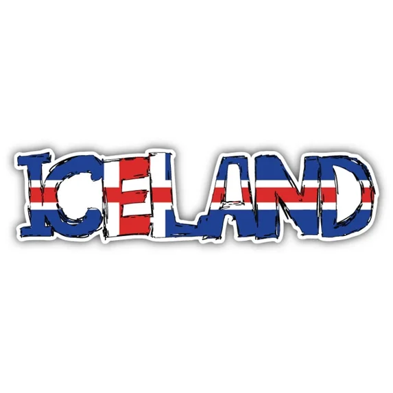 DOPASTICKER Iceland Flag Car Sticker Phone Decal Water Bottle Stickers ...