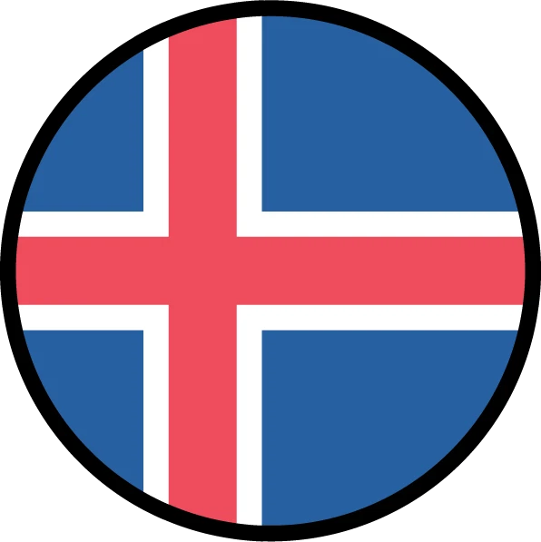 DOPASTICKER Iceland Flag Circle Sticker Decal Phone Decal Water Bottle ...