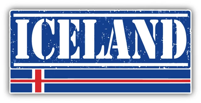 DOPASTICKER Iceland Grunge Travel Car Sticker Phone Decal Water Bottle ...