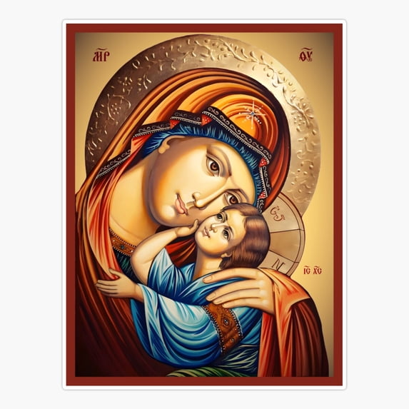 DOPASTICKER Icon Of The Mother Of God, Orthodox Icon Sticker, Phone ...