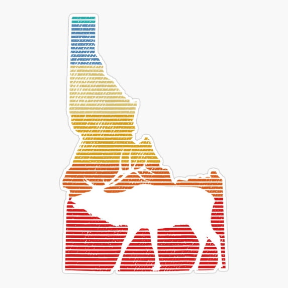 DOPASTICKER Idaho Elk Hunting Id Elk Sticker, Phone Sticker Car Sticker ...