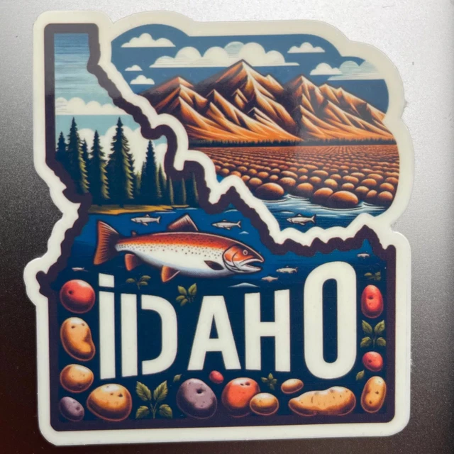 DOPASTICKER Idaho, Idaho Travel, Idaho State Sticker Travel Phone Decal ...