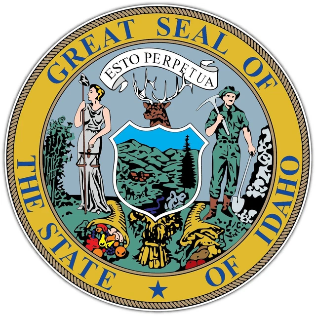 DOPASTICKER Idaho State Seal Usa Car Window Locker Sticker Decal Phone ...