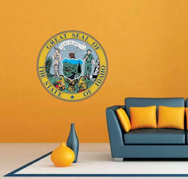 DOPASTICKER Idaho State Seal Usa Wall Room Garage Decor Sticker Decal ...