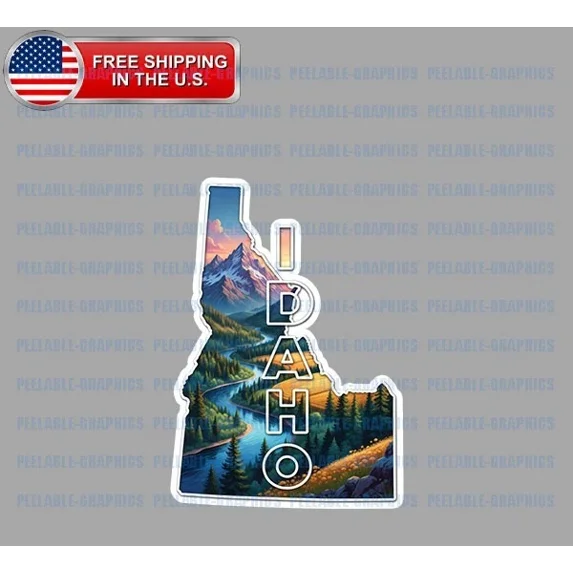 DOPASTICKER Idaho State Sticker Souvenir Travel Aa Sticker Phone ...