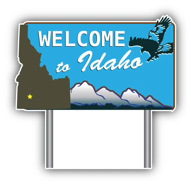 DOPASTICKER Idaho State Usa Welcome Sticker Car Phone Decal Water ...