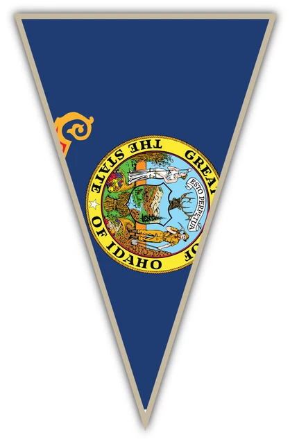 DOPASTICKER Idaho Usa State Flag Car Sticker Phone Decal Water Bottle ...
