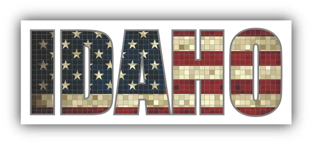 DOPASTICKER Idaho Usa State Flag Sticker Car Phone Decal Water Bottle ...