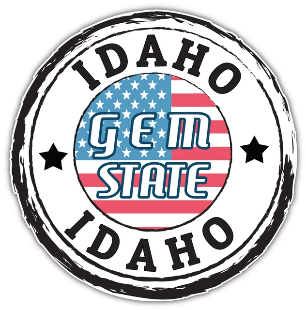DOPASTICKER Idaho Usa State Grunge Flag Emblem Car Sticker Phone Water ...