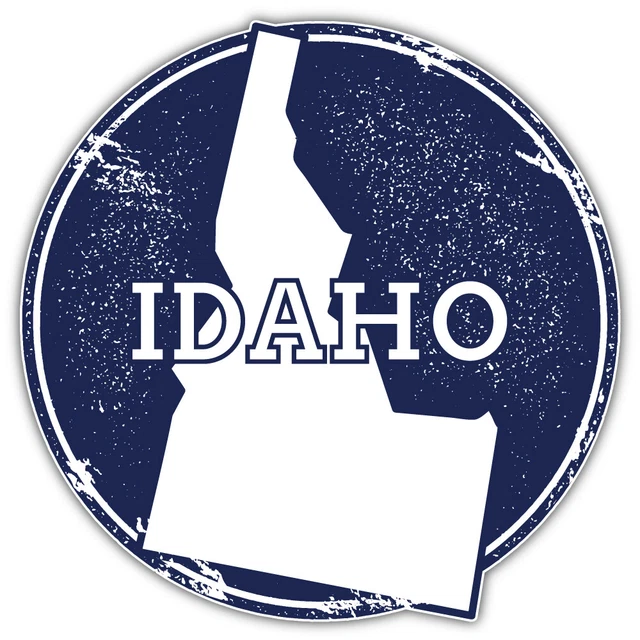 DOPASTICKER Idaho Usa State Grunge Map Car Sticker Phone Water Bottle ...