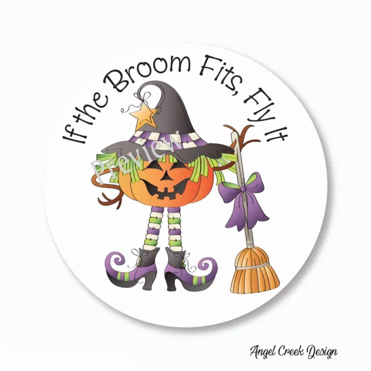 DOPASTICKER If The Broom Fits Fly It Scrapbook Stickers Phone Decal ...