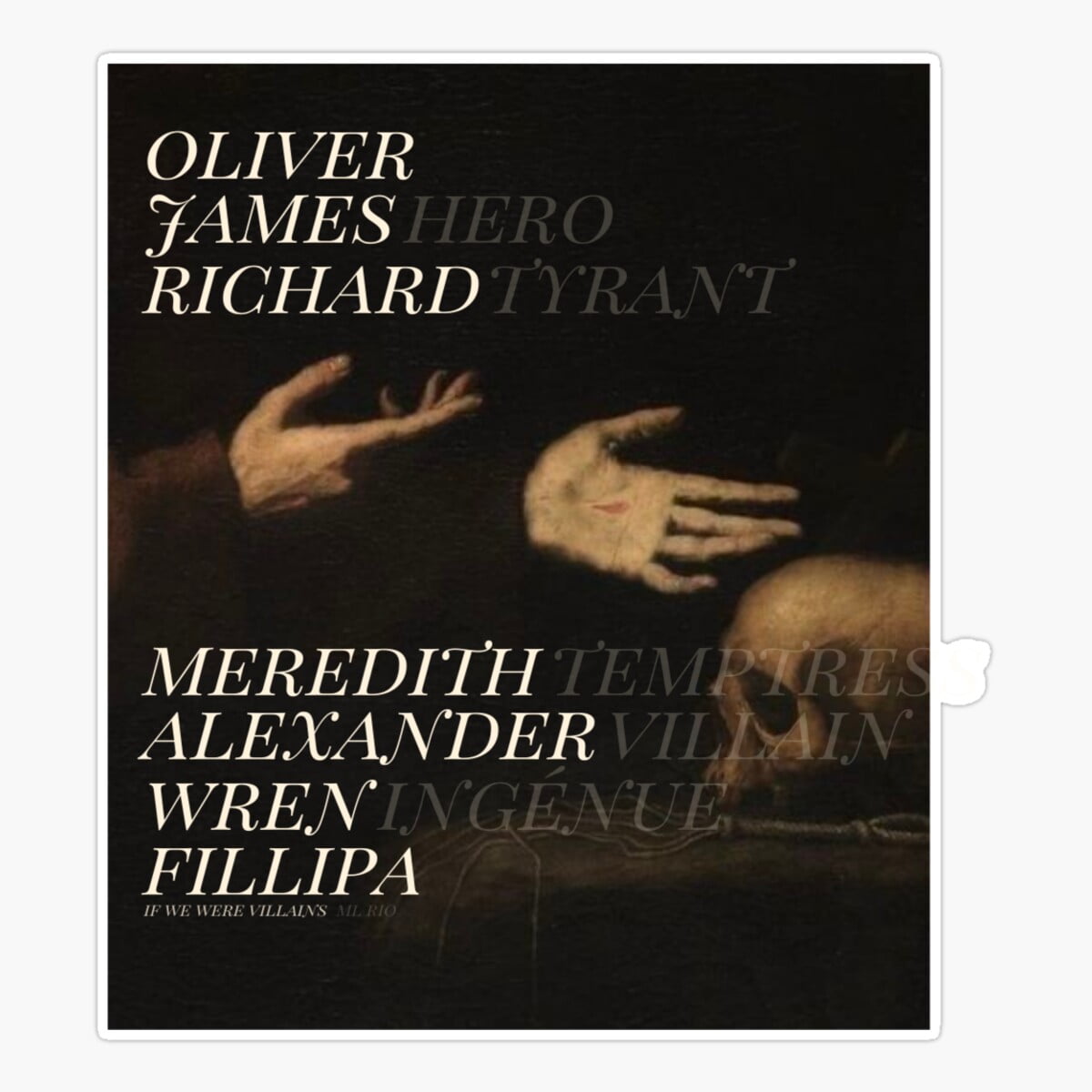 DOPASTICKER If We Were Villains Characters Titles Sticker, Phone ...