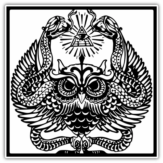 DOPASTICKER Illuminati Owl Eye Of Providence Car Window Sticker Decal ...