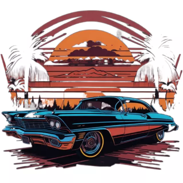 DOPASTICKER Impala Car Sticker Vintage Muscle Classic Retro Summer Heat ...