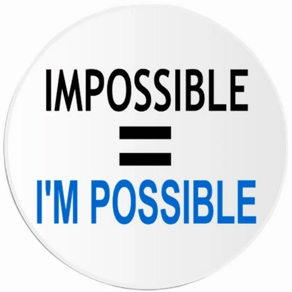 DOPASTICKER Impossible = I'M Possible, Motivation Inspire Phone Decal ...