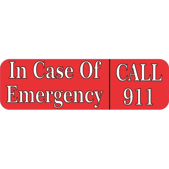DOPASTICKER In Case Of Emergency Call 911 Sticker Phone Sticker, Latop ...