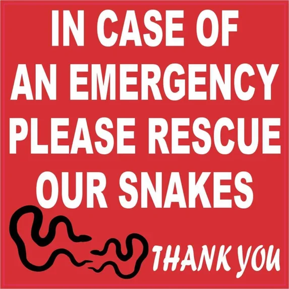 DOPASTICKER In Case Of Emergency Rescue Our Snakes Sticker Phone ...
