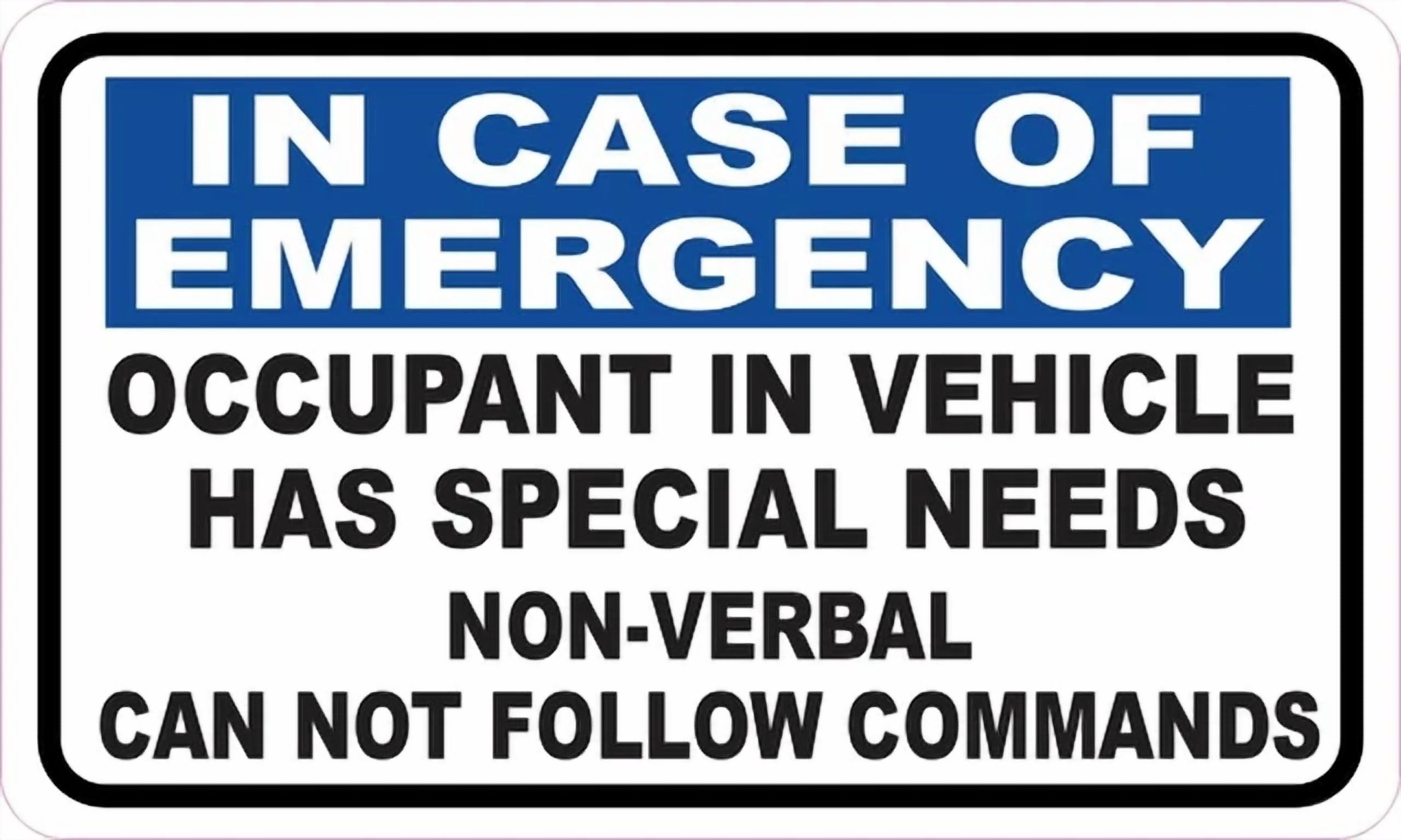 DOPASTICKER In Emergency Occupant Has Special Needs Sticker Phone ...