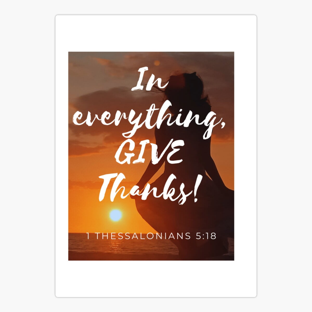 DOPASTICKER In Everything Give Thanks Sticker, Phone Sticker Car ...