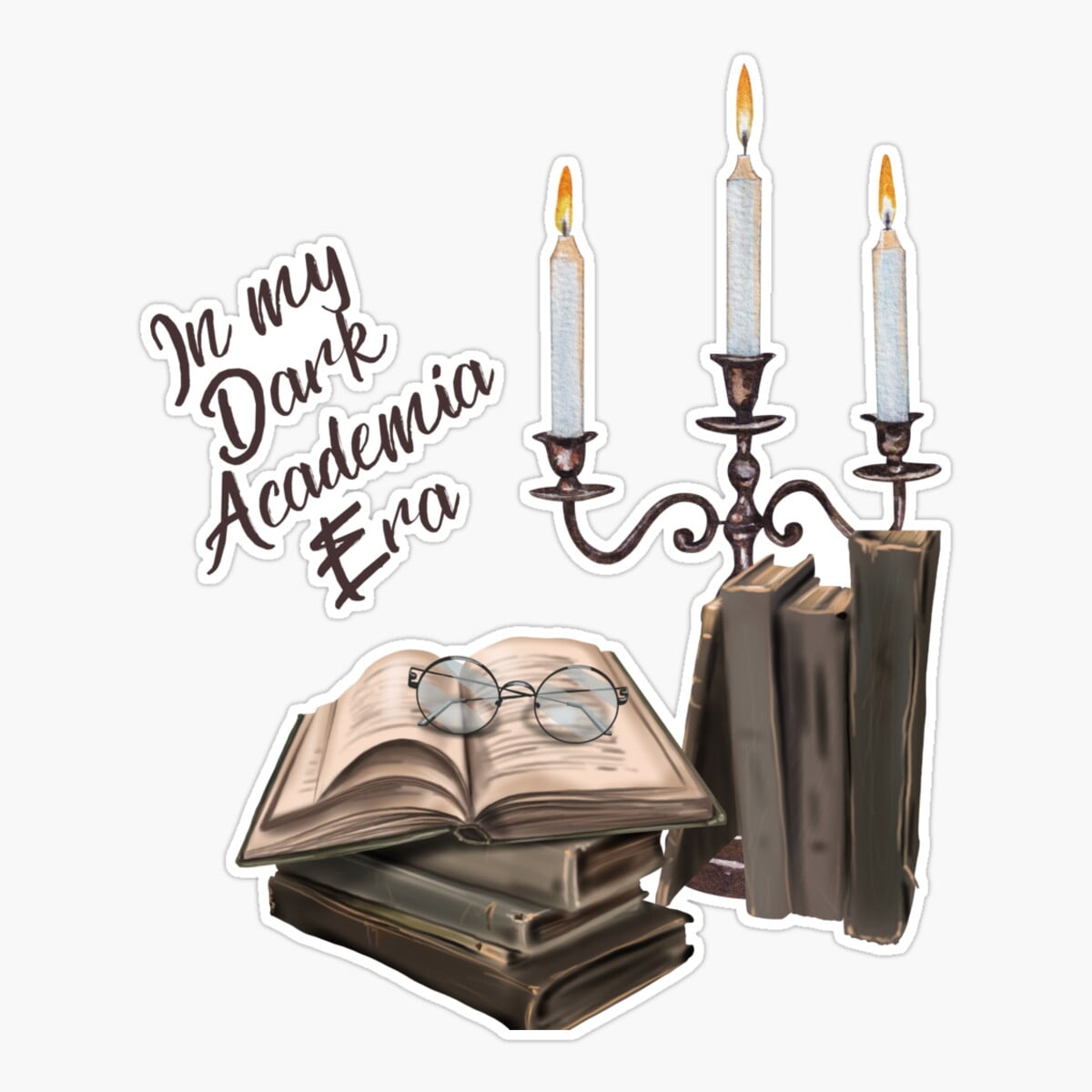 DOPASTICKER In My Dark Academia Stickera Sticker, Phone Sticker Car ...