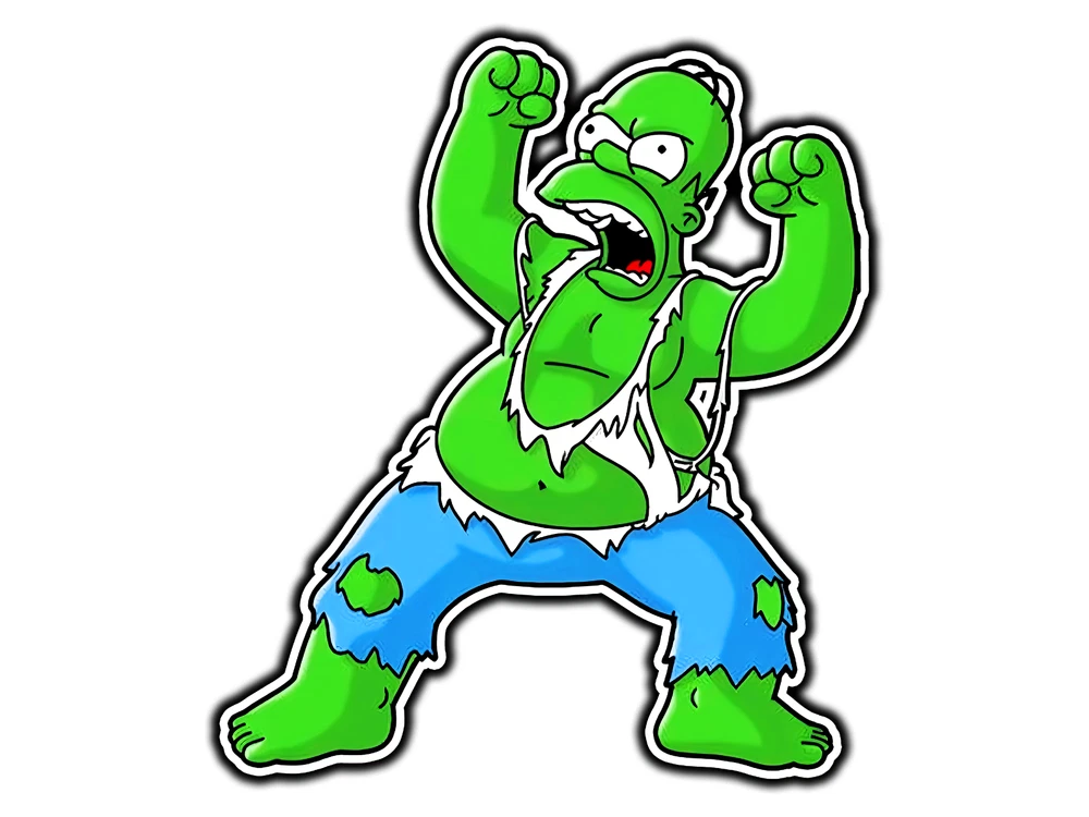 DOPASTICKER Incredible Green Homer Sticker Decal Phone Decal Water ...