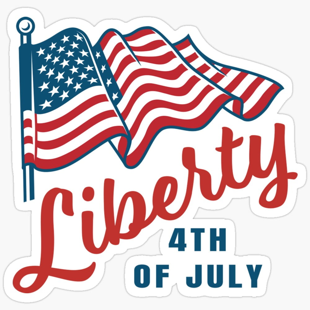 DOPASTICKER Independence Day 4Th Of July Sticker Fourth Of July Sticker ...
