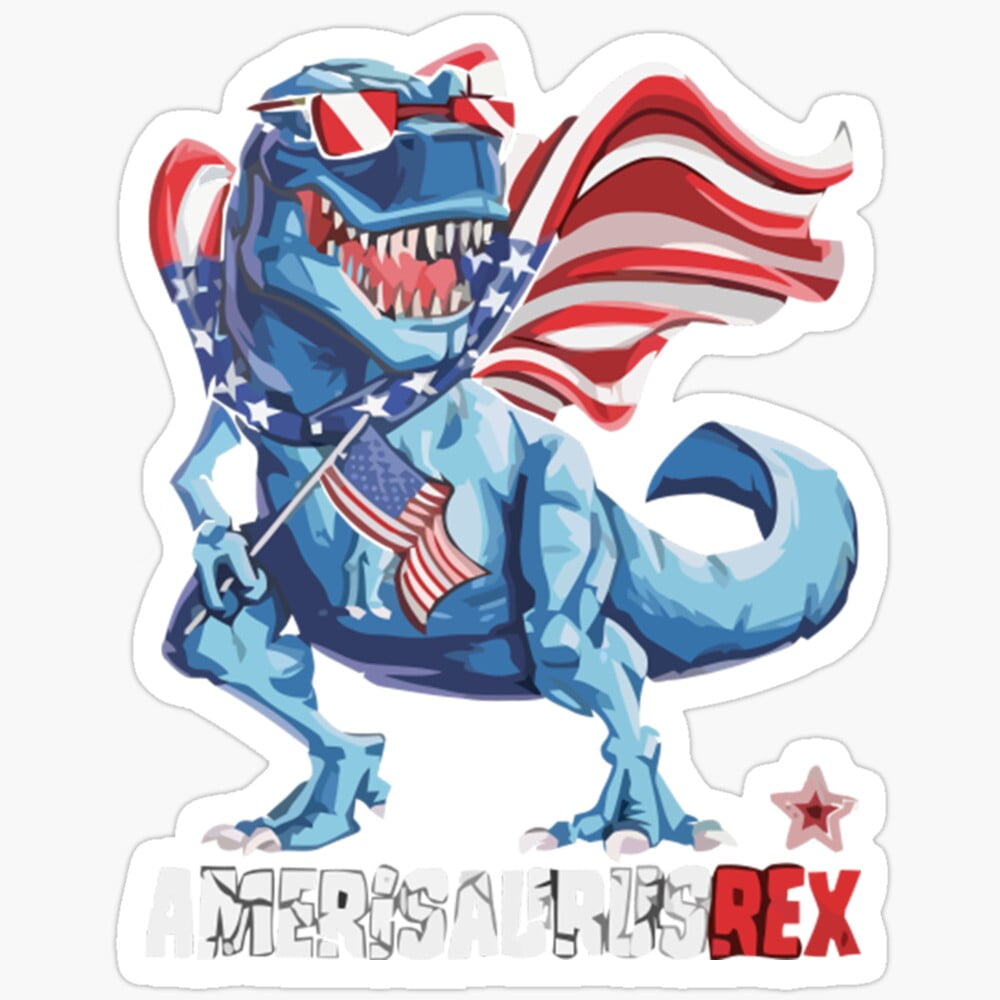 DOPASTICKER Independence Day American Flag Sticker Fourth Of July ...