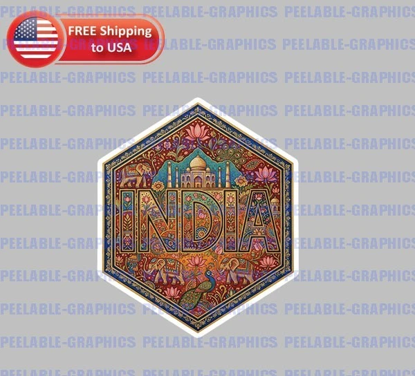 DOPASTICKER India Country Souvenir Sticker Travel Luggage Sticker Phone ...