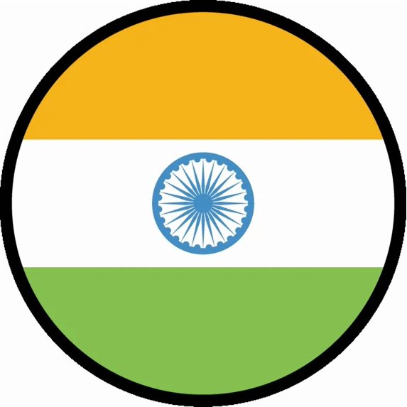 DOPASTICKER India Flag Circle Sticker Decal Phone Decal Water Bottle ...