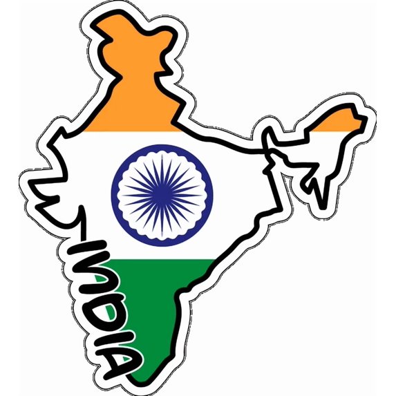 DOPASTICKER India Map Flag Sticker Decal Phone Decal Water Bottle ...