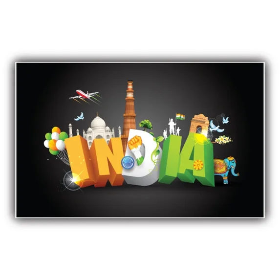 DOPASTICKER India Monuments Car Sticker Phone Decal Water Bottle ...