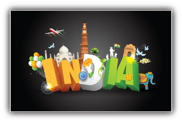 DOPASTICKER India Monuments Sticker Decal Phone Decal Water Bottle ...