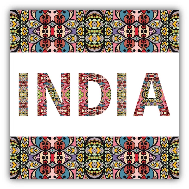DOPASTICKER India Patterned Label Car Sticker Phone Decal Water Bottle ...