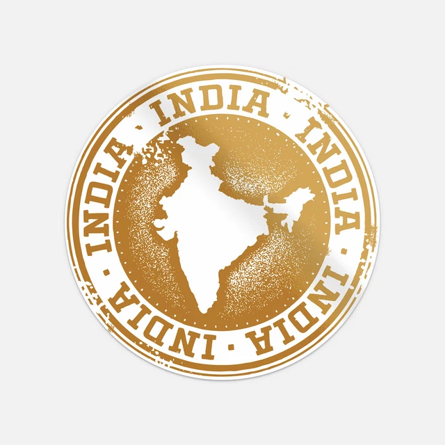 DOPASTICKER India South Asia Travel Grunge Sticker Phone Water Bottle ...