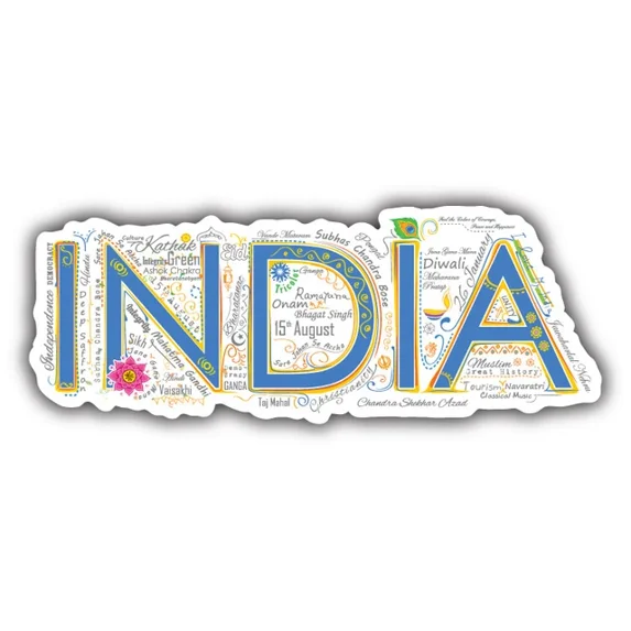 DOPASTICKER India Sticker Decal Phone Decal Water Bottle Stickers, Cars ...
