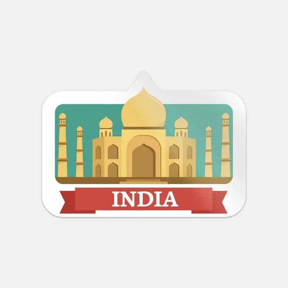 DOPASTICKER India World Travel Badge Sticker Phone Water Bottle ...