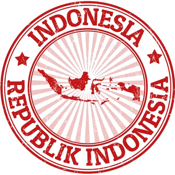 DOPASTICKER Indonesia Grunge Travel Stamp Sticker Decal Phone Decal ...