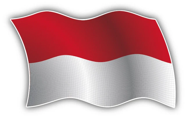 DOPASTICKER Indonesia Wavy Flag Car Sticker Phone Decal Water Bottle ...