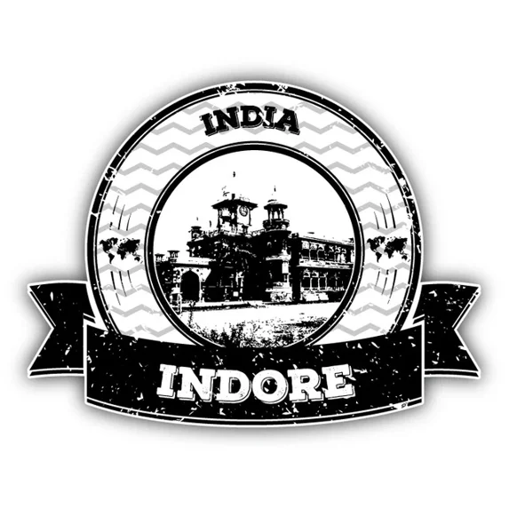 DOPASTICKER Indore India Grunge Rubber Travel Car Sticker Phone Decal ...