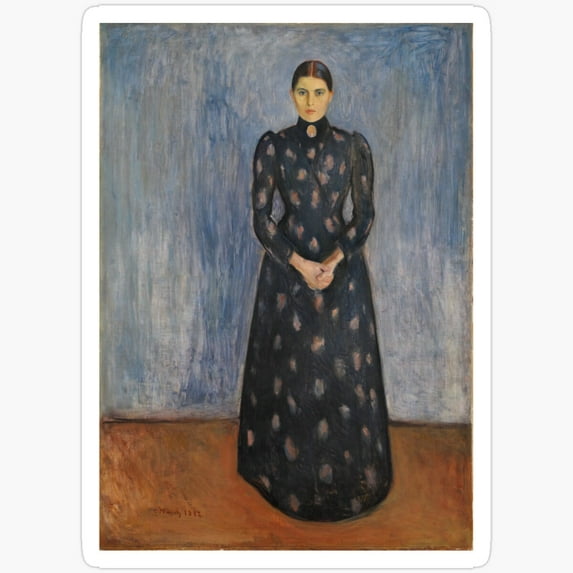 DOPASTICKER Inger In Black And Violet By Edvard Munch, 1892 Sticker ...